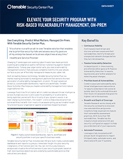 Data Sheet: Tenable Security Center Plus | Tenable®