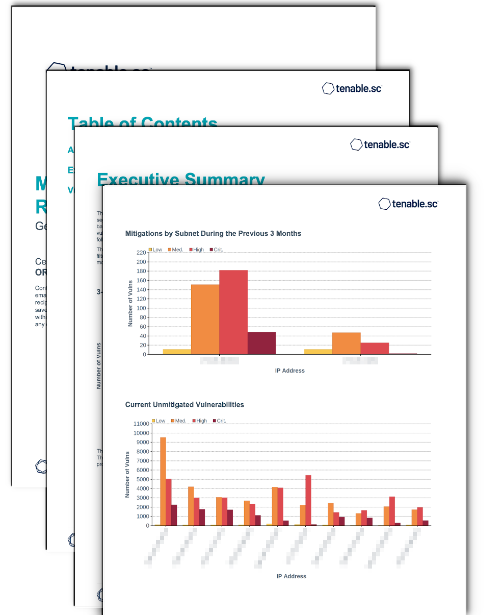Mitigation Summary Report - SC Report Template | Tenable® Mitigation Summary Report - SC Report Template | Tenable®