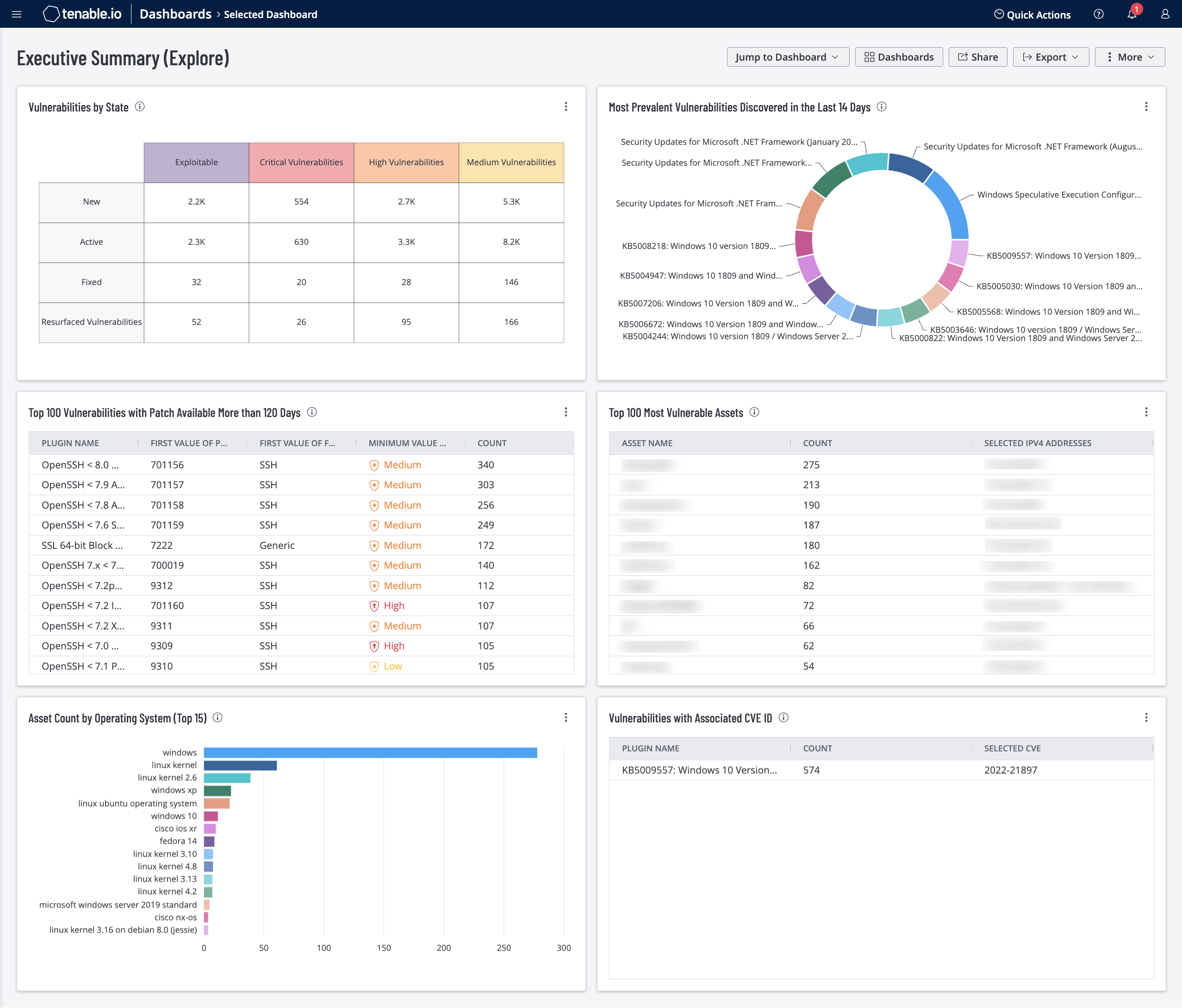 Executive Summary - Tenable.io Dashboard | Tenable® Executive Summary - Tenable.io Dashboard | Tenable®