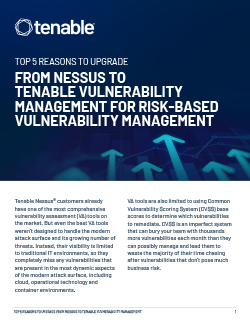 Top 5 Reasons to Upgrade from Nessus to Tenable Vulnerability ...