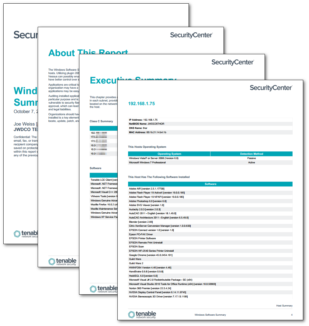 Software Report Template